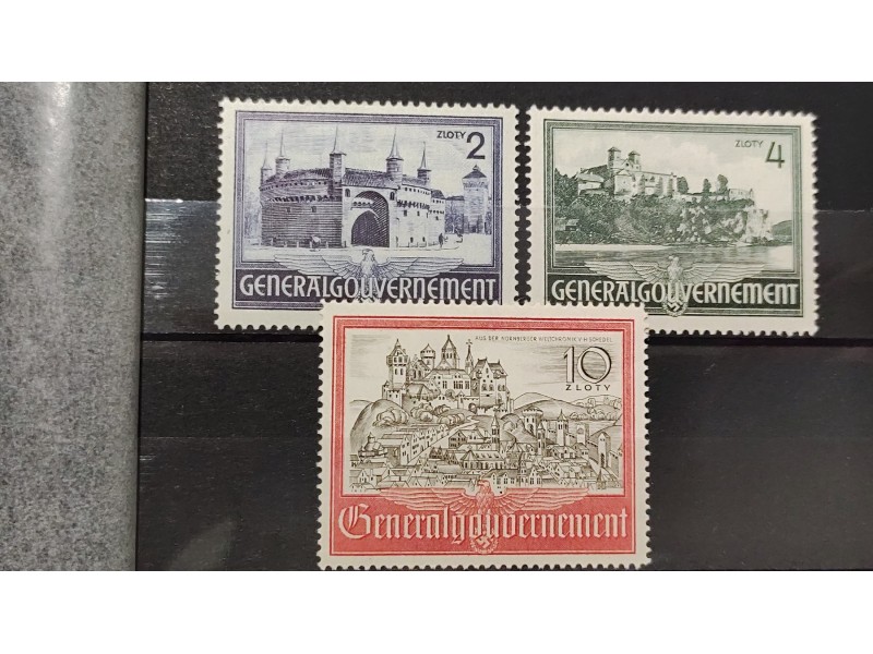 OKUPACIJA POLJSKE 1941 WWII KOMPLET MNH