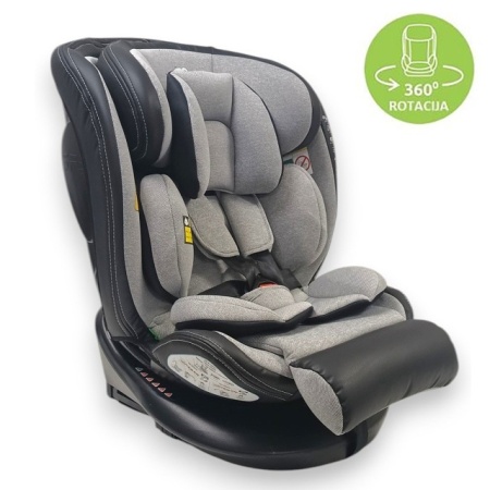 BBO Autosedište I-Size Cruser Isofix Light Grey + dodatni jastuk za noge