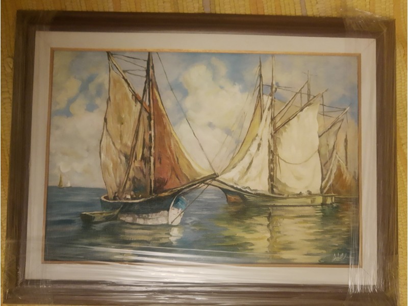 "Regata", uramljeno 39x51 cm