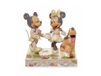 Spring Mickey, Minnie and Pluto Figurine