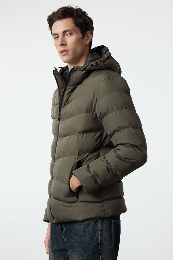 TRENDYOL KHAKI REGULAR FIT WINTER PUFFER JACKET