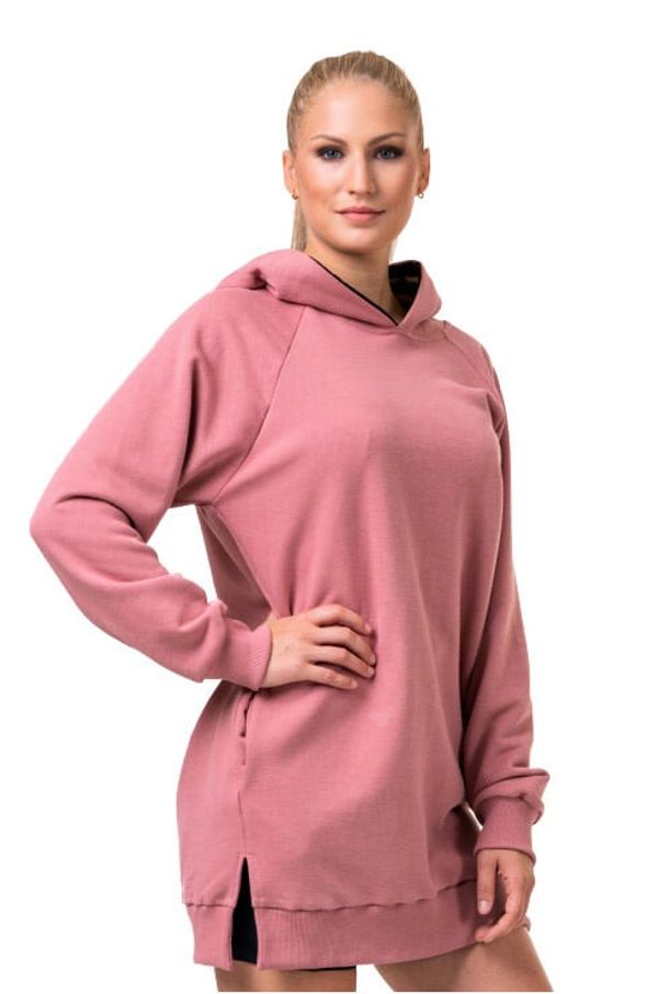 WOMEN'S SWEATSHIRT NEBBIA HERO EVERYDAY HOODIE OLD ROSE XS