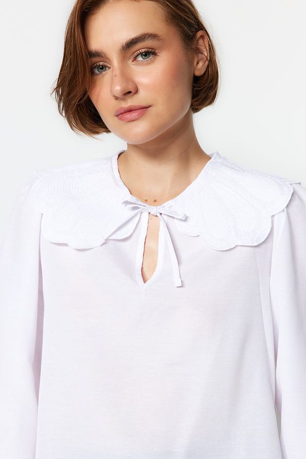 ŽENSKA BLUZA TRENDYOL ECRU