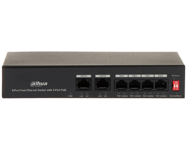 DAHUA PFS3006-4ET-36 6-Port Fast Ethernet Switch with 4-Port PoE (LAN03052)