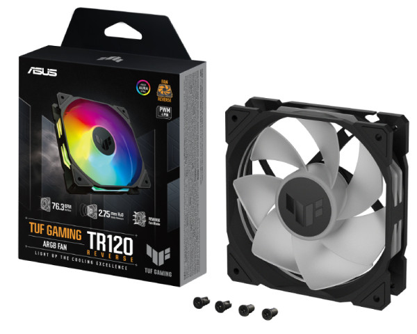ASUS TUF GAMING TR120 ARGB REVERSE BLACK ventilator (CAS02584)