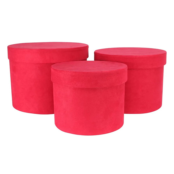 BX2061L
Red Suede Hat Box Large