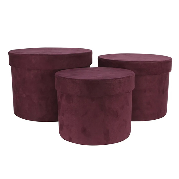 BX2064L
Plum Suede Hat Box Large