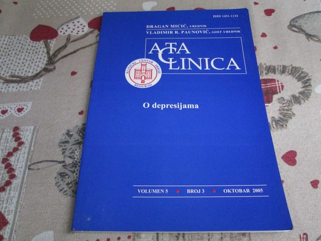 časopis ACTA CLINICA - O depresijama (br.3, okt. 2005)