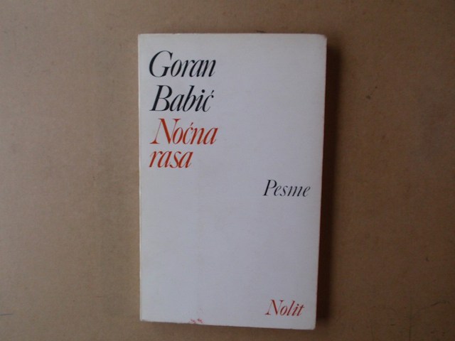 Goran Babić - NOĆNA RASA