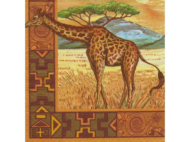 Salveta K18_017 - 33x33cm Afrika životinje