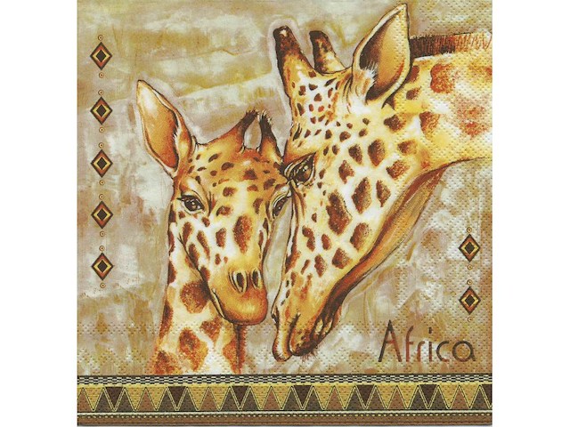 Salveta K18_015 - 33x33cm Afrika životinje