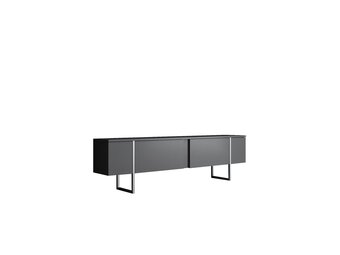 HANAH HOME TV polica Luxe Anthracite Silver