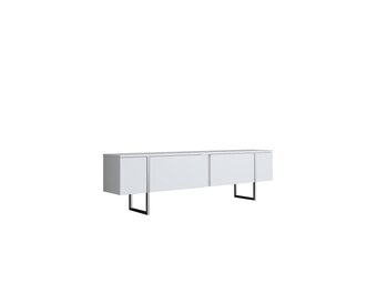 HANAH HOME TV polica Luxe White Silver