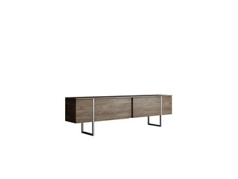 HANAH HOME TV polica Luxe Walnut Silver