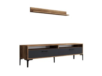 HANAH HOME TV polica Istanbul Walnut Anthracite