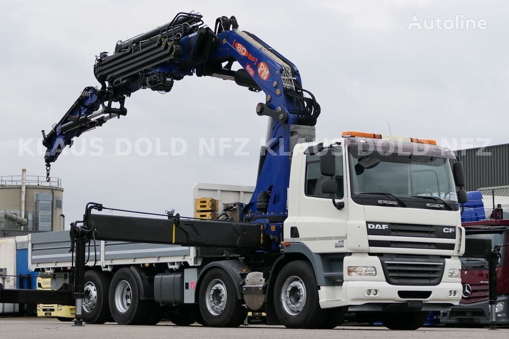 DAF CF 85.460 8×2 Kran PM Funk Orig. 56.000 km ! kamion s ravnom platformom