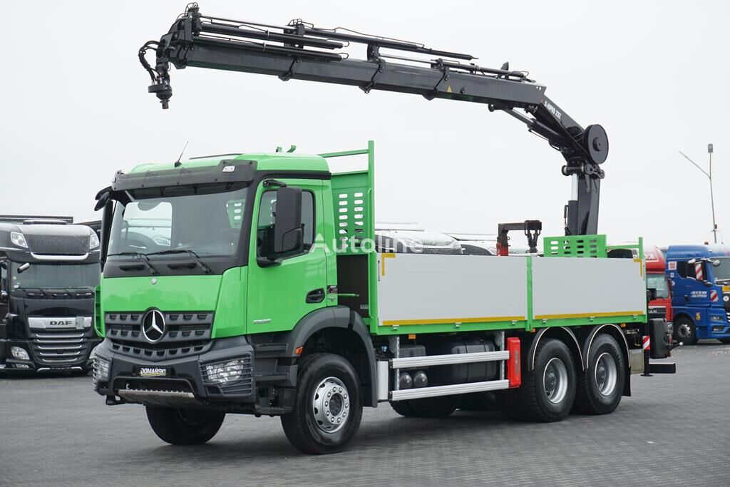 Mercedes-Benz AROCS / 2636 / 6 X 4 / SKRZYNIOWY + HDS / HIAB 232 E - 6 / WYS. kamion s ravnom platformom