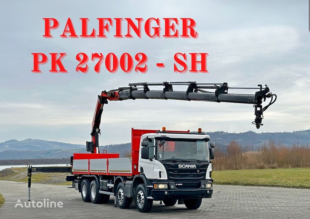 Scania P 450 * PK 27002 - SH + FUNK * 8x4 * TOPZUSTAND kamion s ravnom platformom