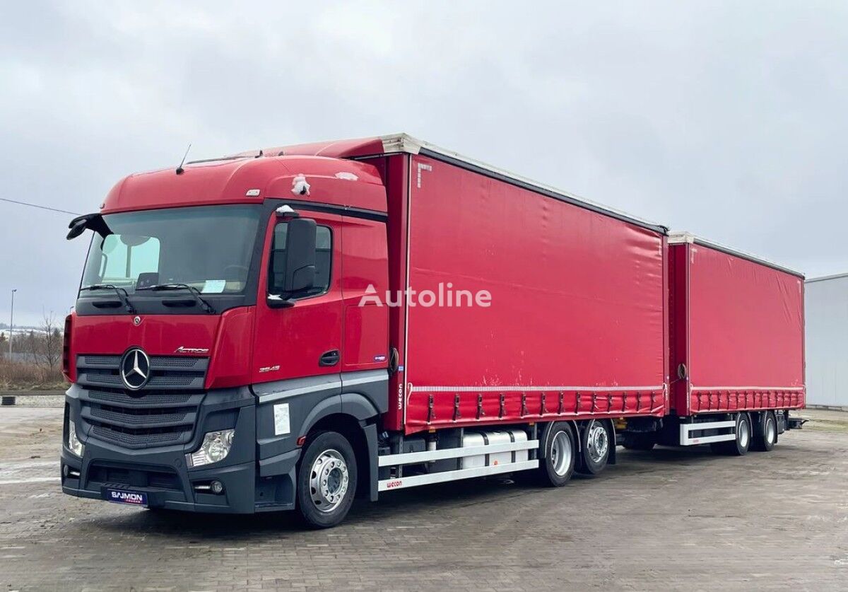 Mercedes-Benz ACTROS / 2545 / ZESTAW TANDEM 120 M3 / 7,75 M + 7,75 M / SALON P kamion sa klizna zavesa cerada