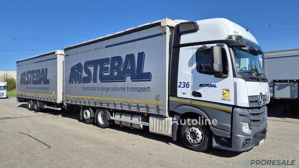 Mercedes-Benz Actros 2542 kamion sa klizna zavesa cerada + prikolica sa kliznom ceradom