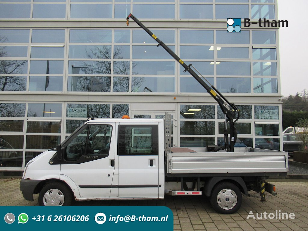 Ford Transit 125T300M 2.2 TDCI + HIAB DOKA Dubbelcabine kamion s ravnom platformom < 3.5t