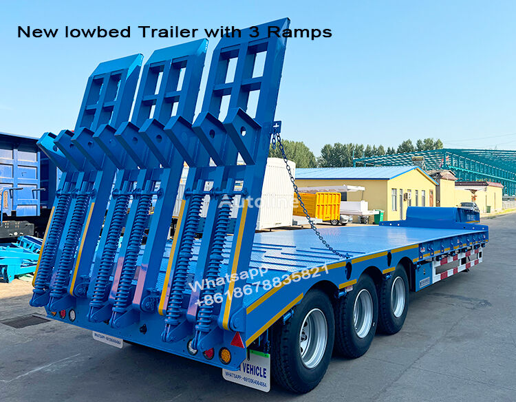 Nova New lowbed Trailer with 3 Ramps poluprikolica sa niskom platformom