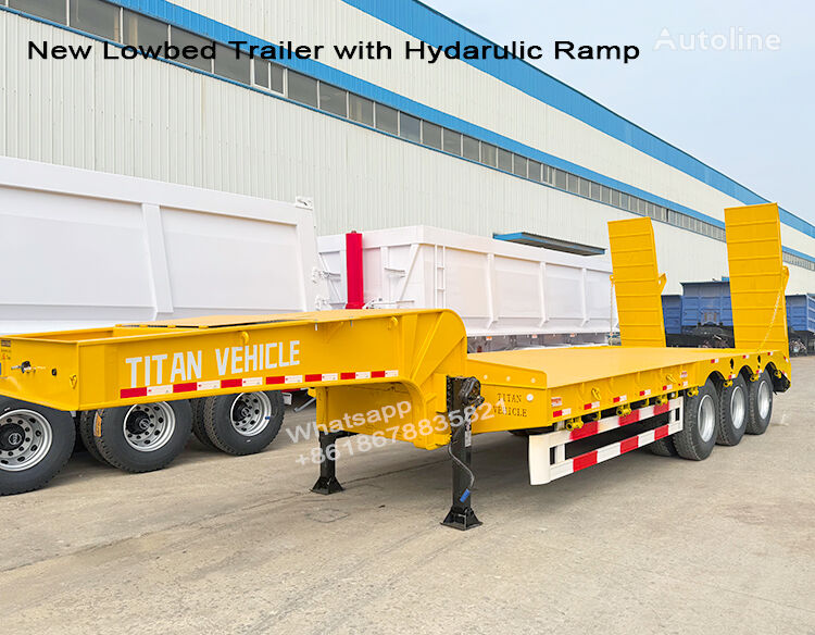 Nova New 3 Axle Lowbed Trailer with Hydarulic Ramp poluprikolica sa niskom platformom