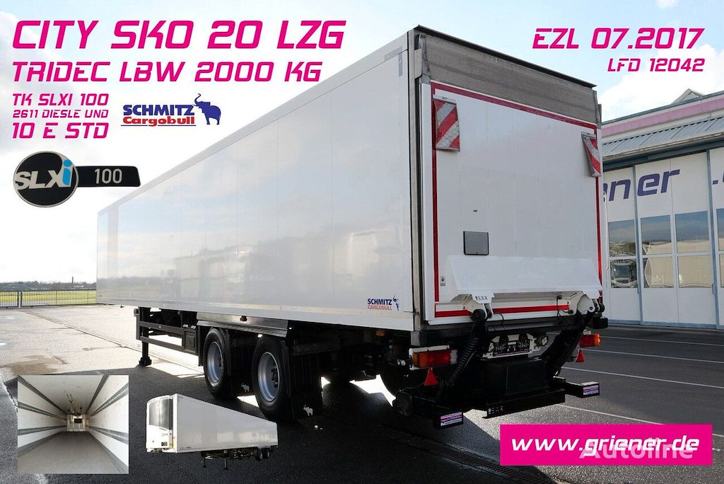 Schmitz Cargobull SKO 20 / LZG LENK/CITY /SLXi 100 LBW 2000 kg poluprikolica hladnjača