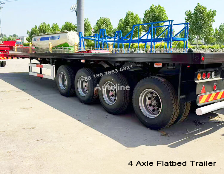 Nova 4 Axle Custom Flatbed Semi Trailer Price in Trinidad poluprikolica platforma