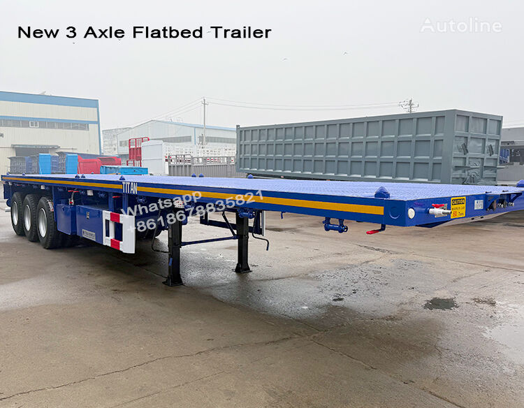 Nova Low Price Tri Axle Heavy Duty Flatbed Semi Trailer poluprikolica sa ravnom platformom