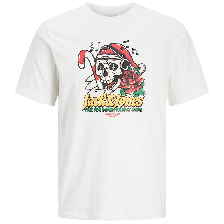 JJXMAS CHRISTMAS SKULL TEE SS CREW NECK