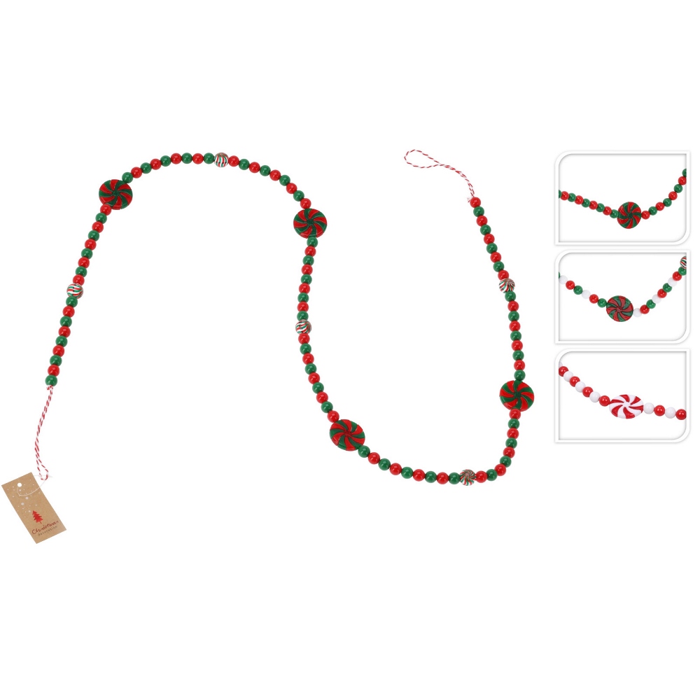 NOVOGODIŠNJA GIRLANDA OD PERLI 140 CM