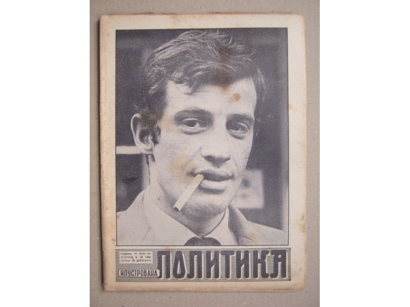 ILUSTROVANA POLITIKA iz 1963. - Jean-Paul Belmondo