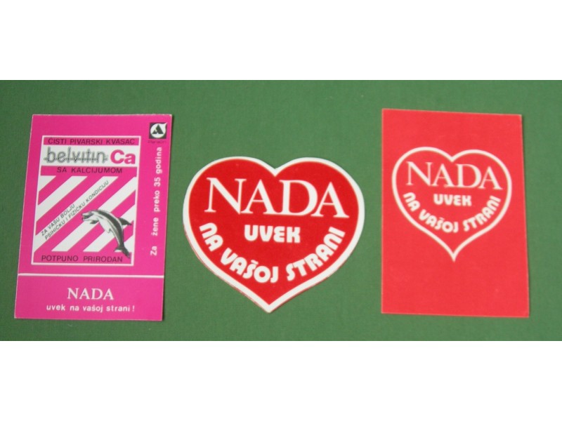 Časopis NADA, 3 džepna kalendara 1980/1987 / 1989