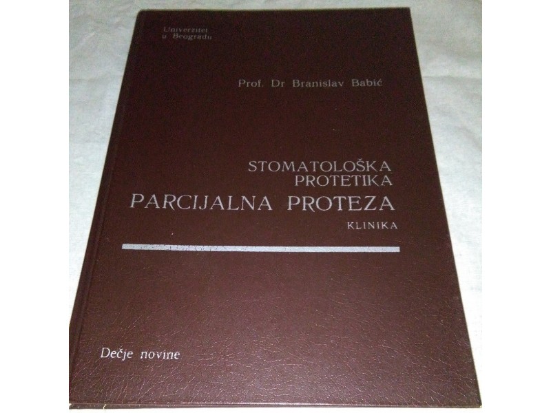 Stomatološka protetika, parcijalna proteza, Dr. Babić