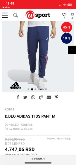 ADIDAS TRENERKA NOVA SA ETIKETOM