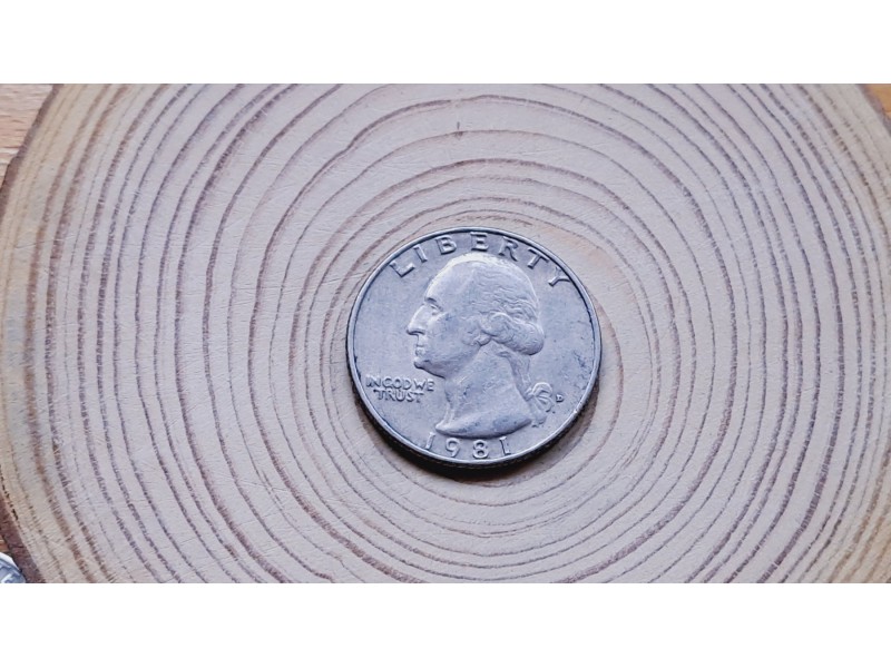 USA QUARTER DOLLAR 1981 GODINA