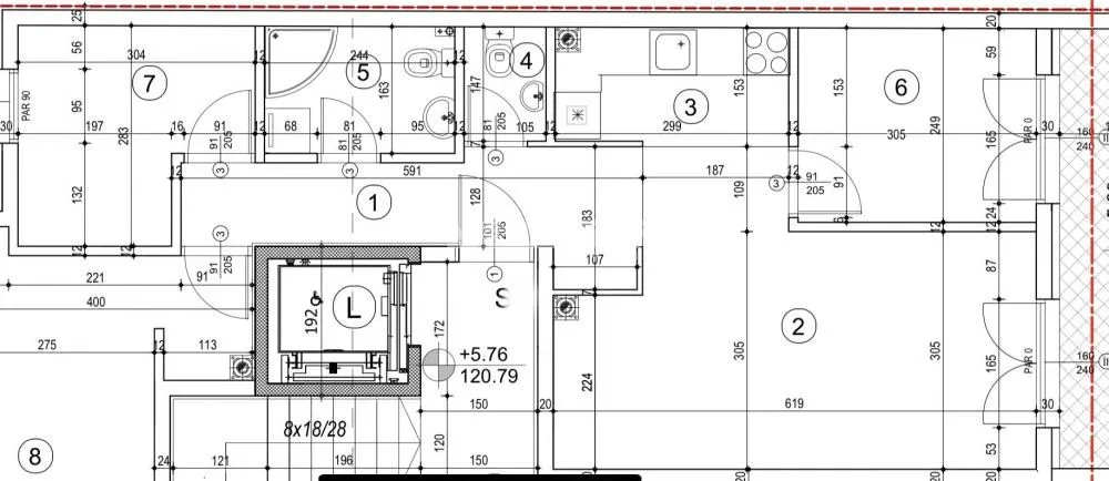 Prodaja, dvosoban stan, 74m2, Palilula, Beograd