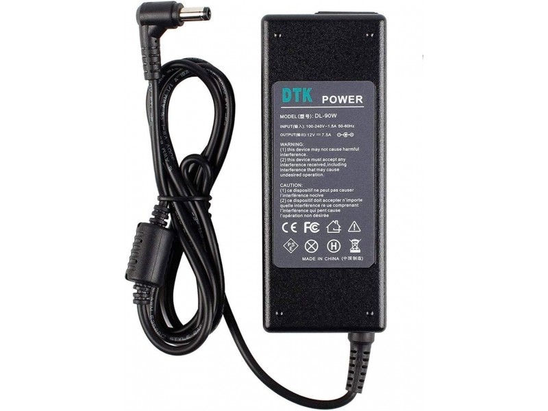 DTK AC adapter-90W,12V,5A,6A,7.5A,10 A-5.5mm X 2.5mm