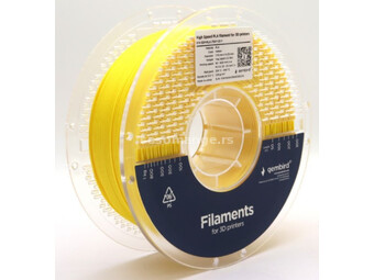 3DP-PLA1.75HY-01-Y PLA filament velike brzine za 3D stampac 1.75mm, kotur 1KG YELLOW