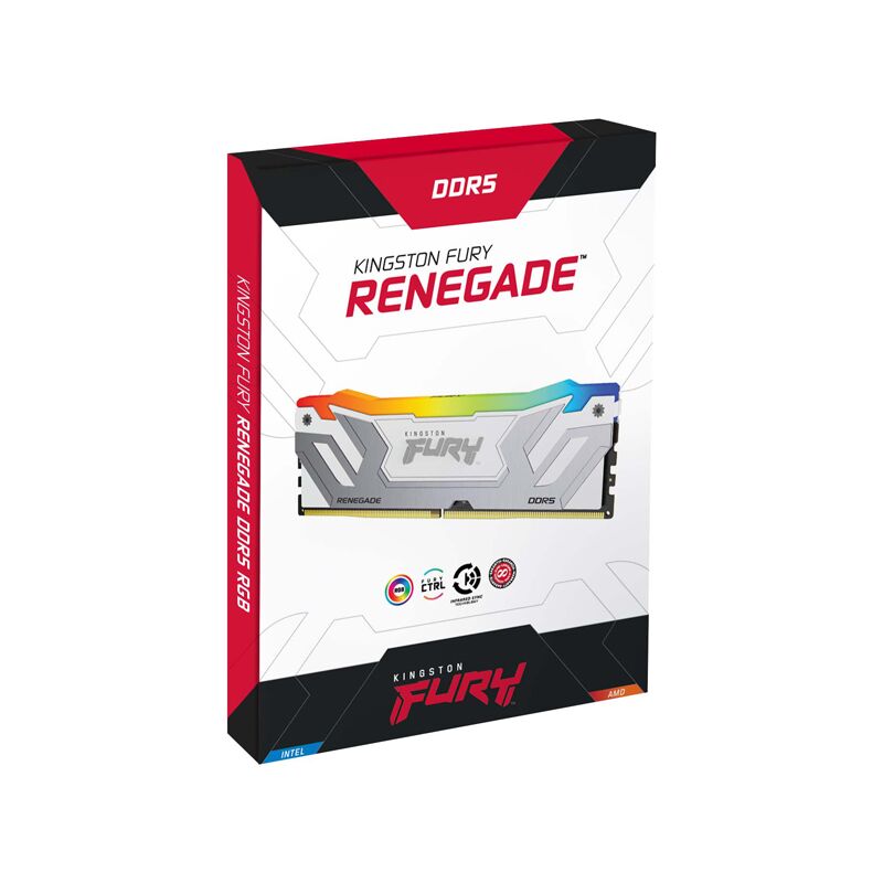 KINGSTON CUDIMM DDR5 24GB 8400MT/s KF584CU40RWA-24 FURY Renegade White RGB XMP