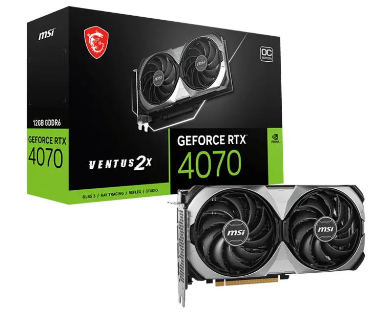 MSI nVidia GeForce RTX 4070 12GB RTX 4070 VENTUS 2X E1 12G OC grafička karta