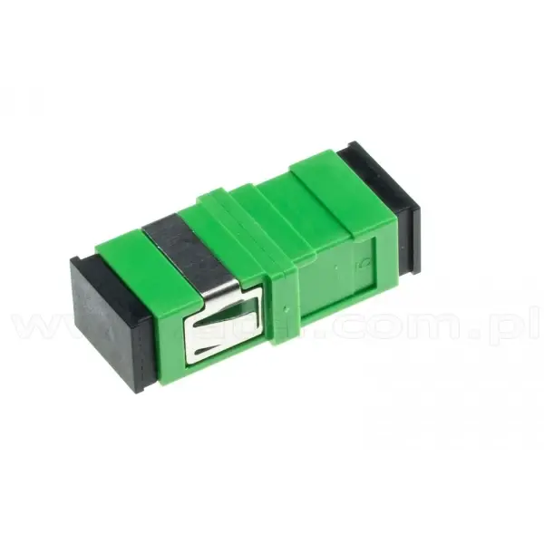 SC-APC / SC-APC singlemode simplex fiber adapter, APC (angle-polished connectors)