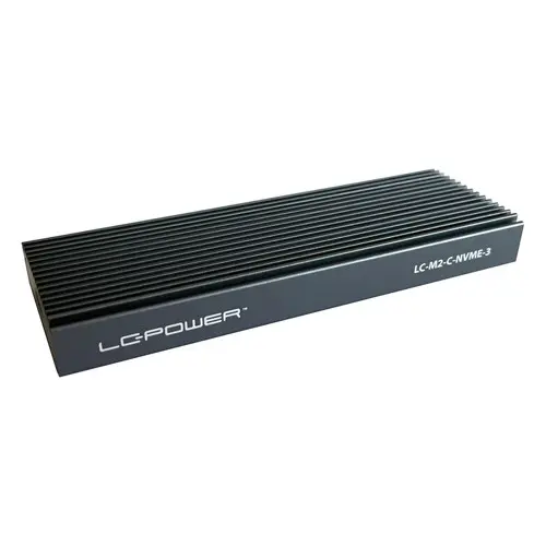 LC POWER LC-M2-C-NVME-3 M.2 Eksterno kućište za SSD, Crno