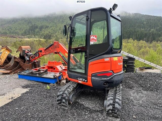 Mini bageri
Kubota U27-4 Mini excavator w/ 2 buckets, Rototilt, pinch