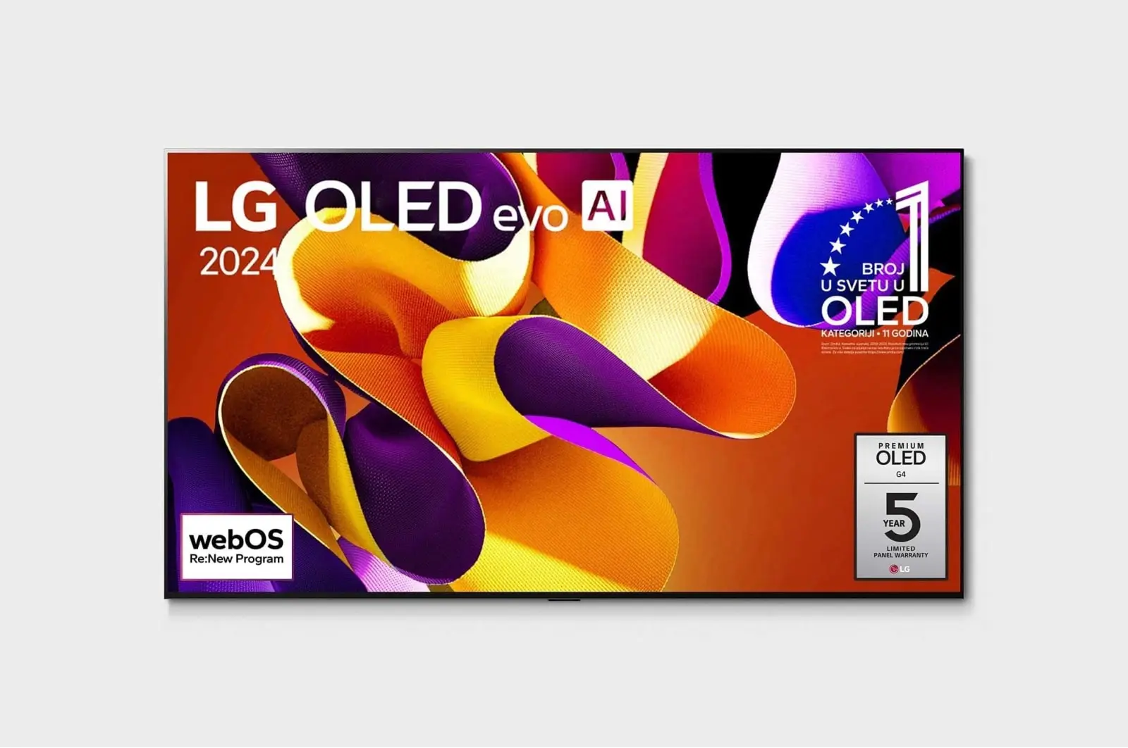 LG OLED83G42LW Televizor, 83", Smart, webOS ThinQ AI, OLED evo, Ultra HD, Sivi
