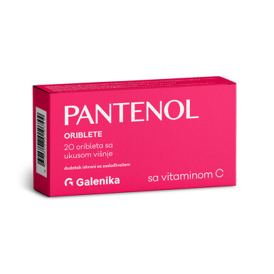 Pantenol sa Vitaminom C, 20 oribleta sa ukusom višnje