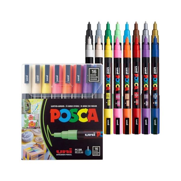 POSCA UNI SET PC-3M POSCA /0.9-1.3MM 16 KOM