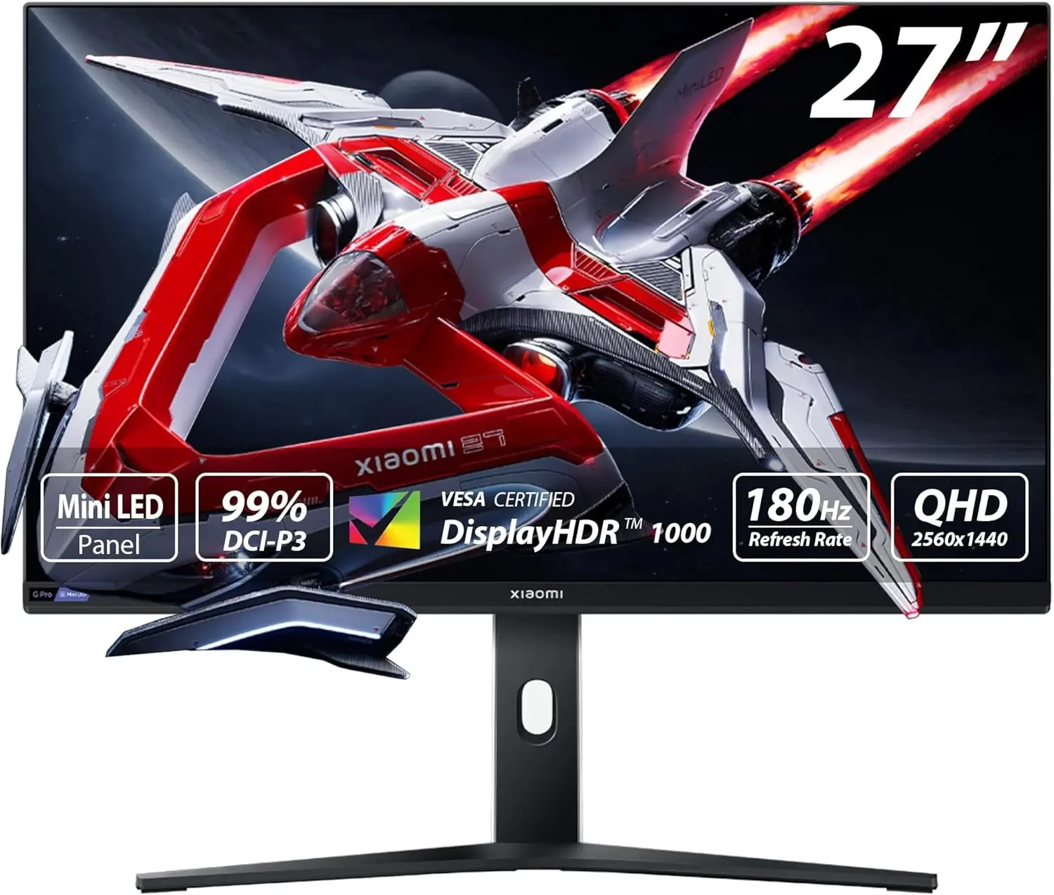 XIAOMI gaming monitor G Pro 27i /mini LED/P27QBA-RGPGL/65W/2560 x 1440/180Hz/HDR1000/crna/ELA5585EU