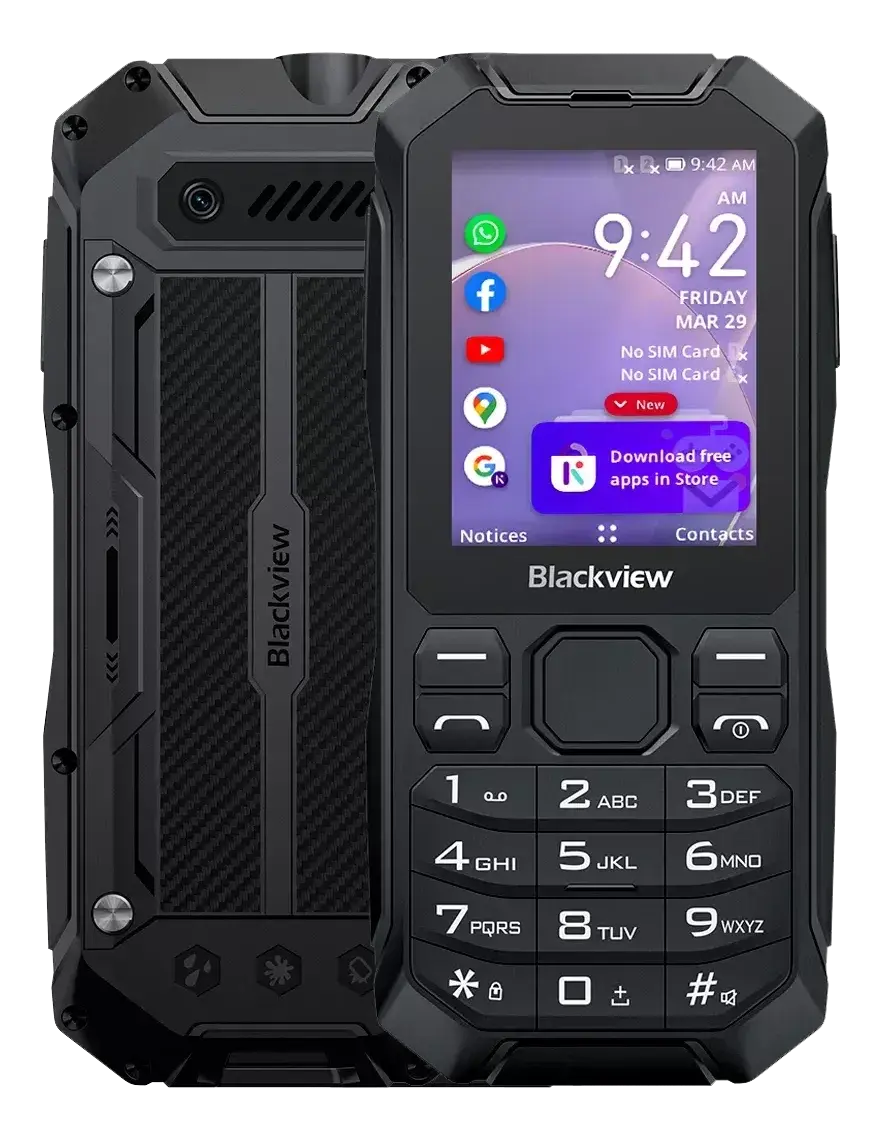 Blackview N1000 Mobilni telefon, 2.4", 240x320px, 1GB/4GB, 3300mAh, Crni